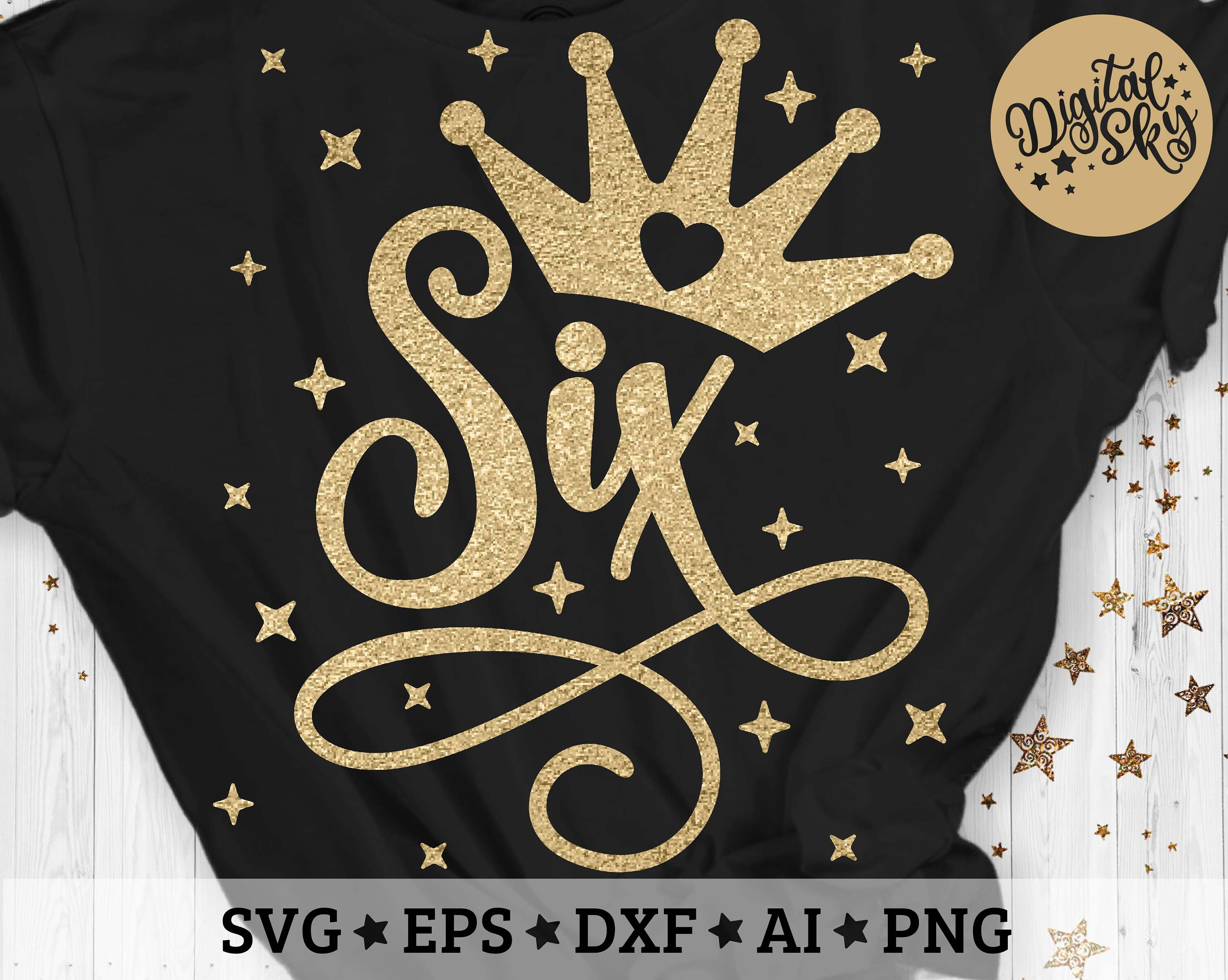 Six Birthday Svg Sixth Birthday Svg 6th Birthday Svg Number - Etsy ...