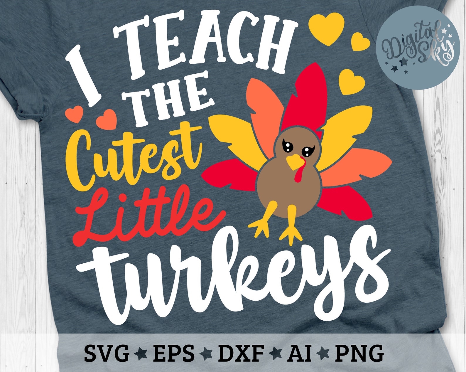 I Teach the Cutest Little Turkeys Svg Thanksgiving Teacher - Etsy