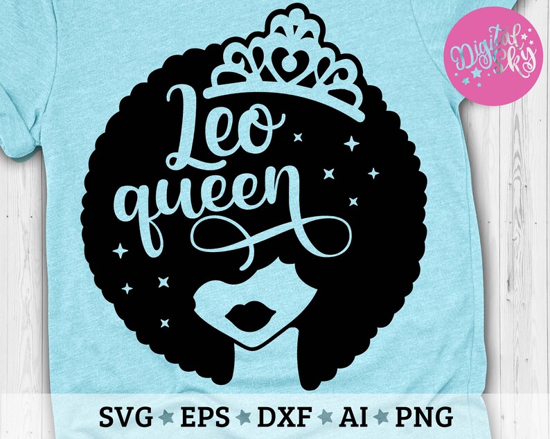 Leo Queen Svg Birthday Queen Svg Black Women Svg Afro Girl | Etsy