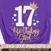 17 Birthday Svg 17th Birthday Girl Svg Number Seventeen Svg - Etsy