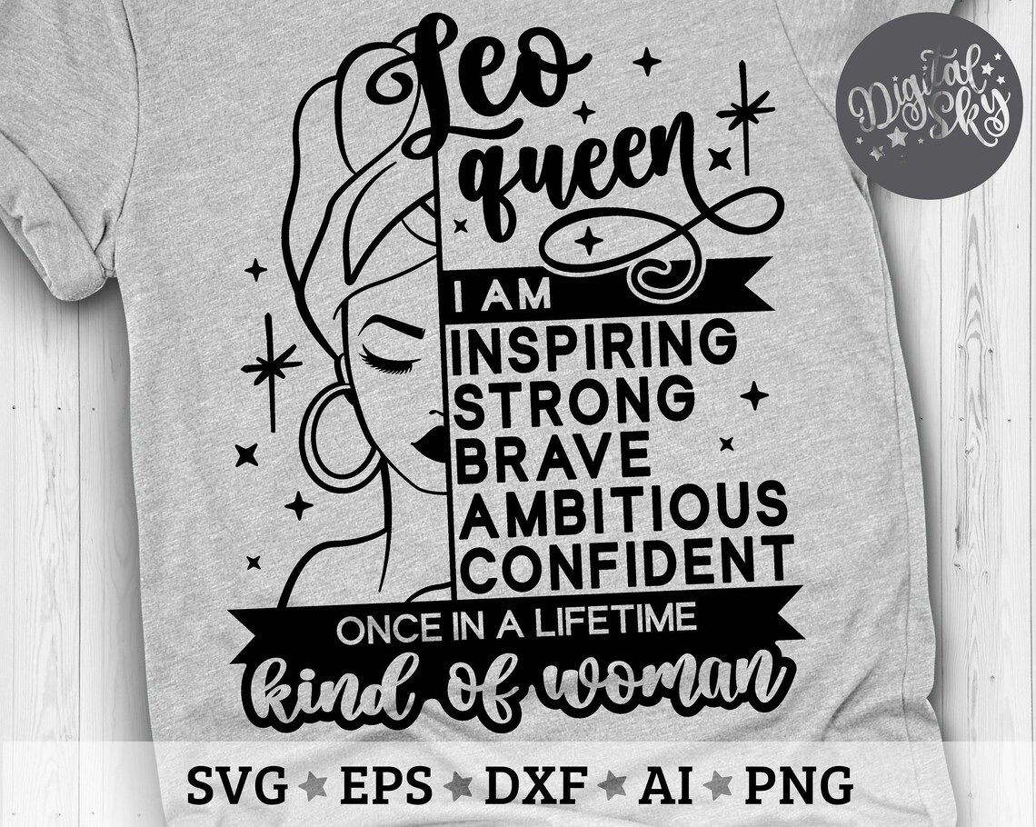 Leo Queen Svg Birthday Queen Svg Black Women Svg Afro Girl | Etsy