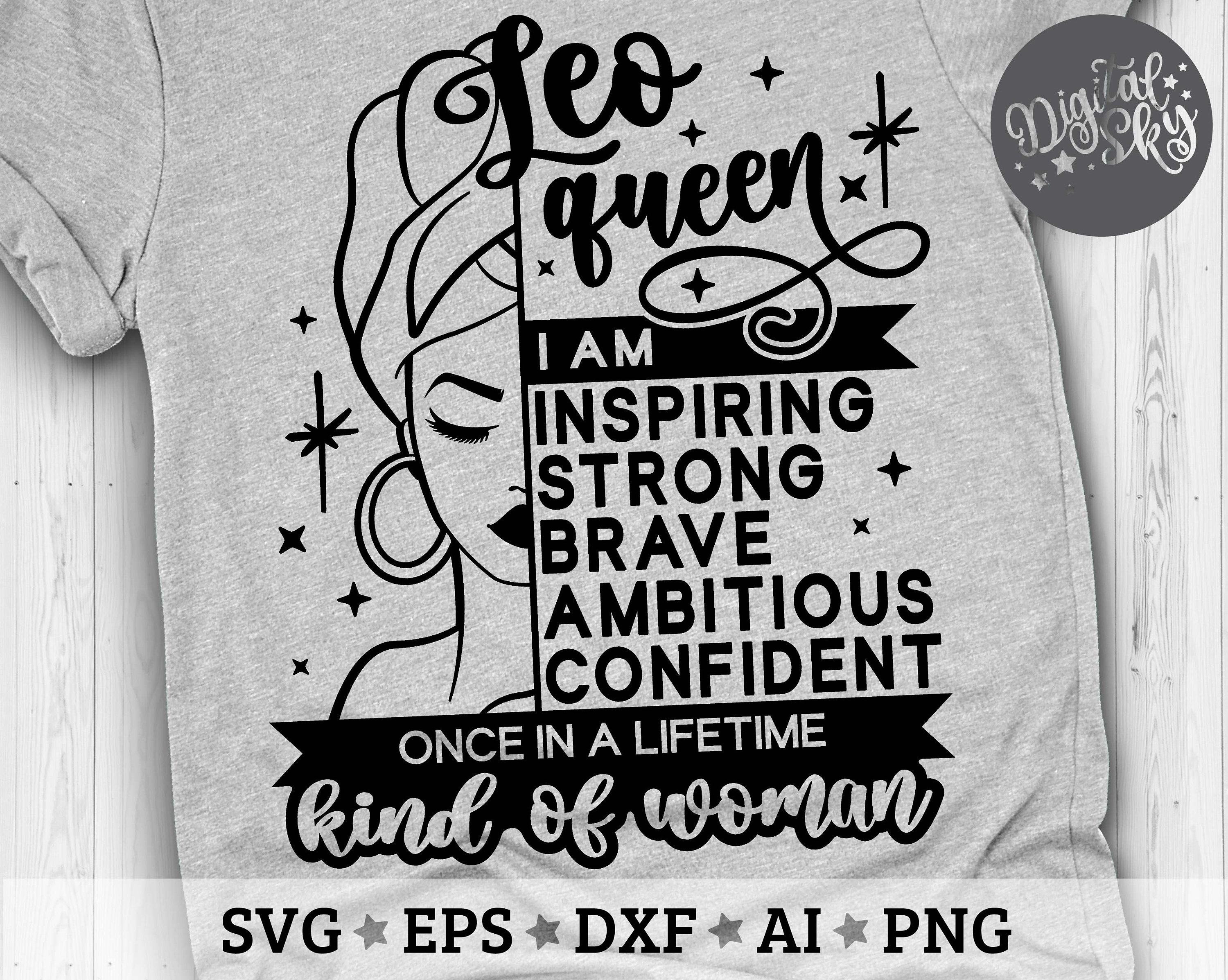 Leo Queen Svg Birthday Queen Svg Black Women Svg Afro Girl | Etsy