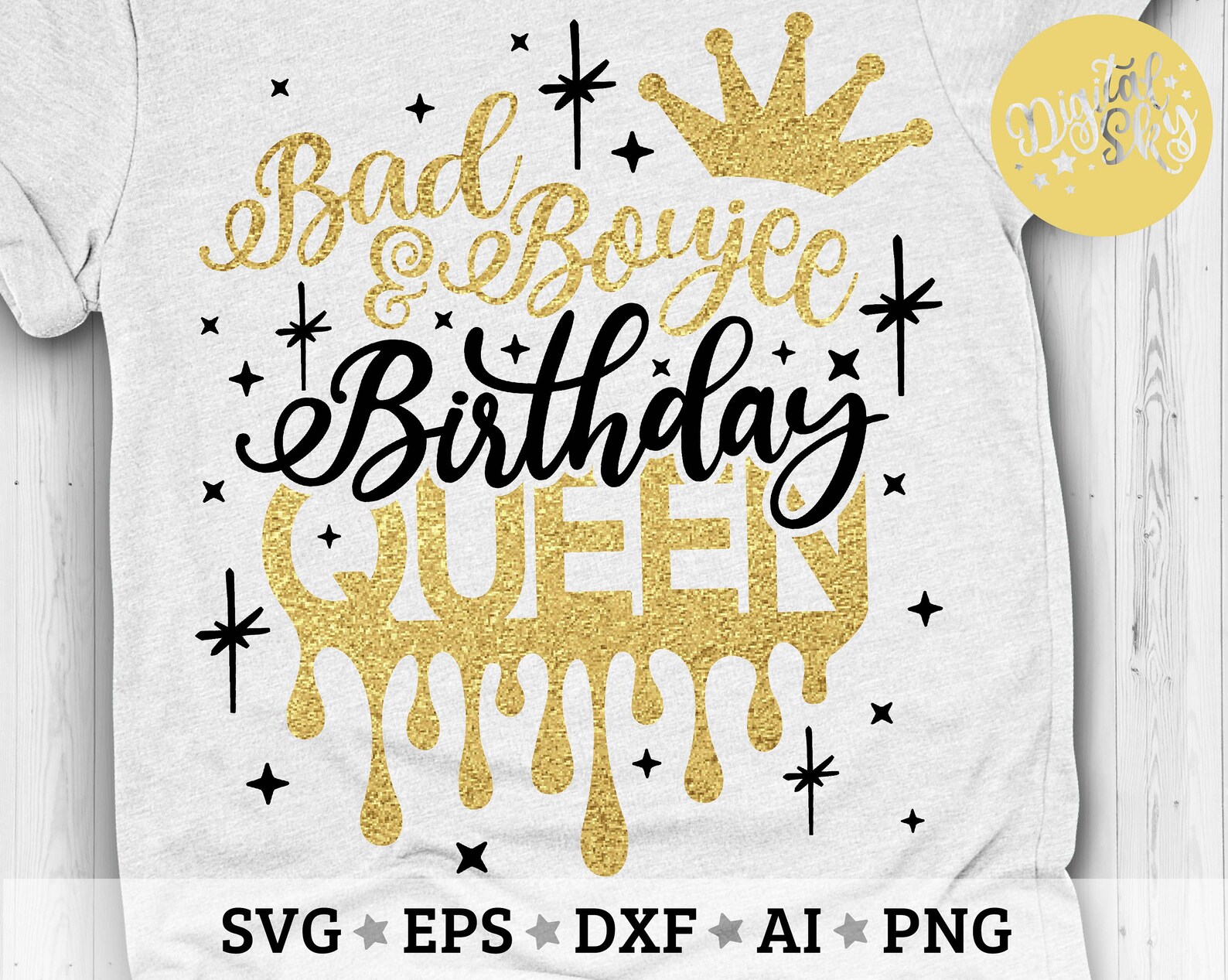 Bad and Boujee Birthday Queen Svg Birthday Drip Svg Birthday | Etsy