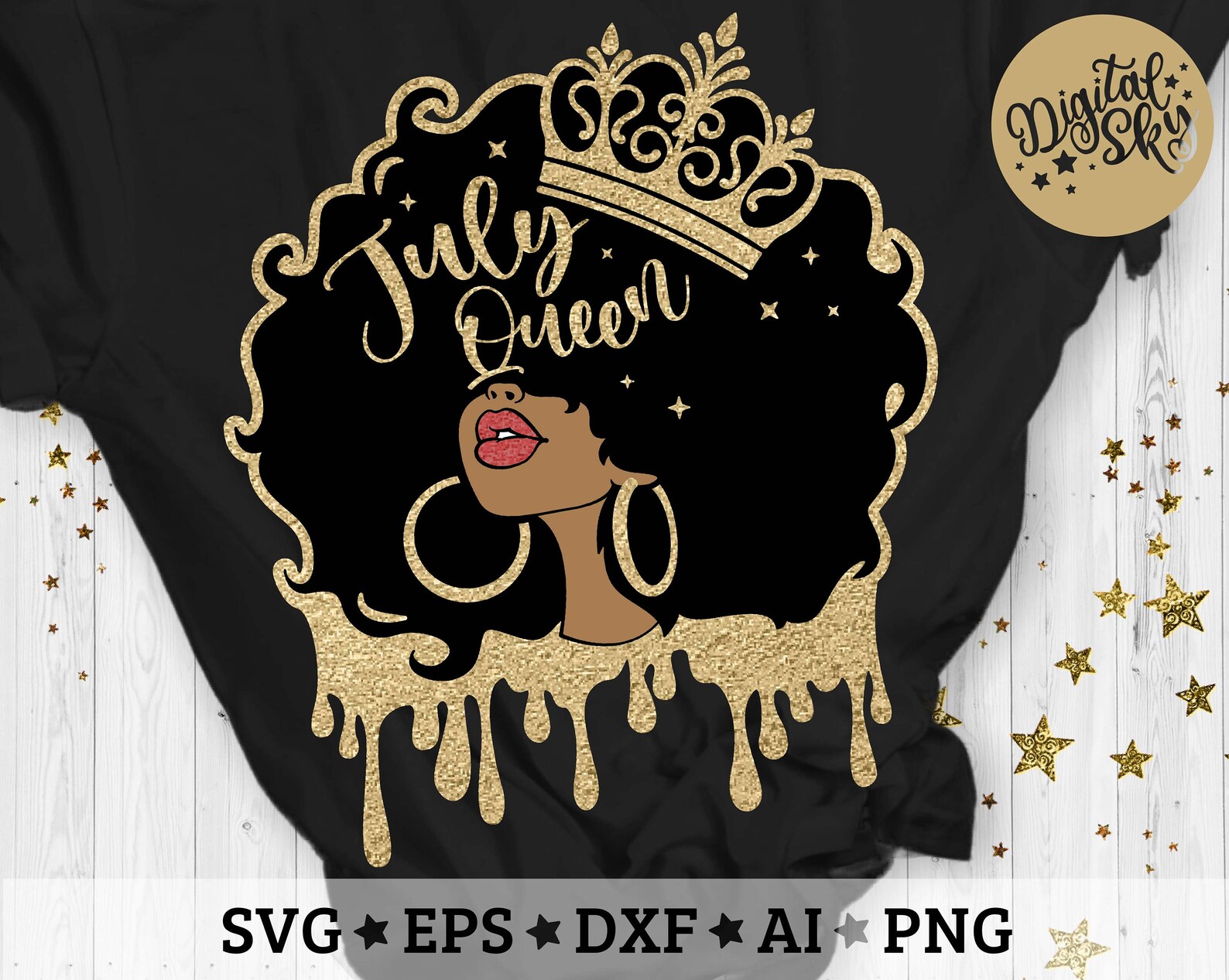 July Queen Svg Afro Girl Svg Afro Queen Svg Birthday Drip | Etsy