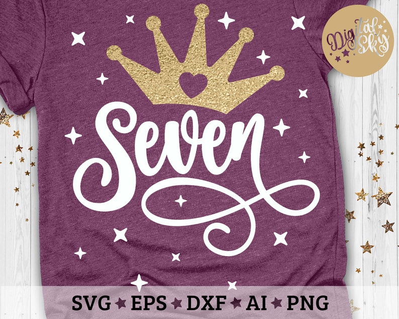 Seven Birthday Svg Seventh Birthday Svg 7th Birthday Svg | Etsy