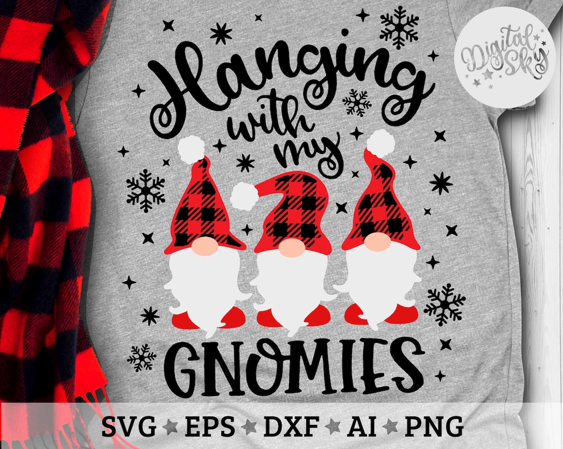 Hanging With My Gnomies Svg Plaid Pattern Hat Gnome Svg - Etsy Australia
