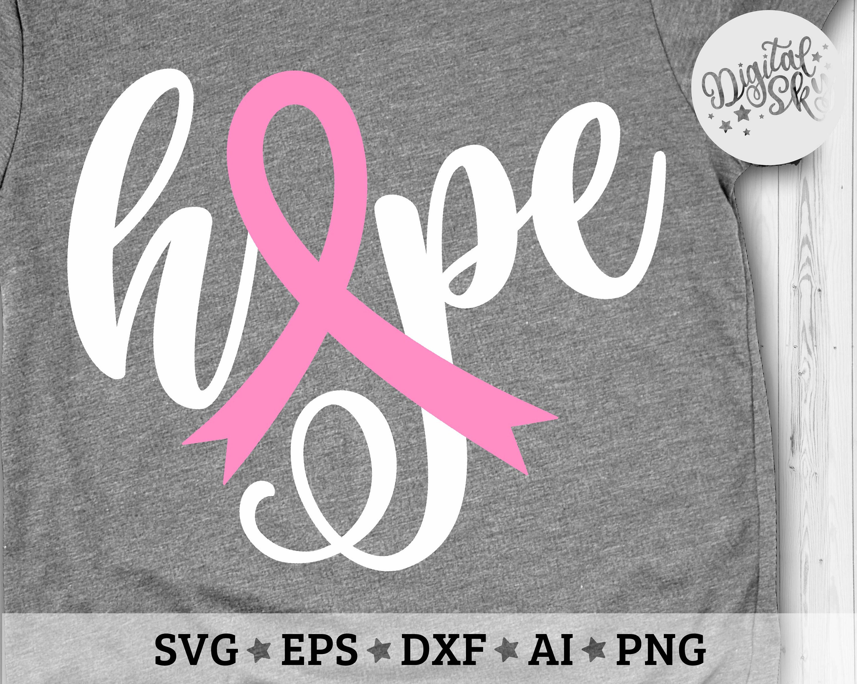 Hope Ribbon Svg Cancer Awareness Svg Cut Files Svg Dxf - Etsy