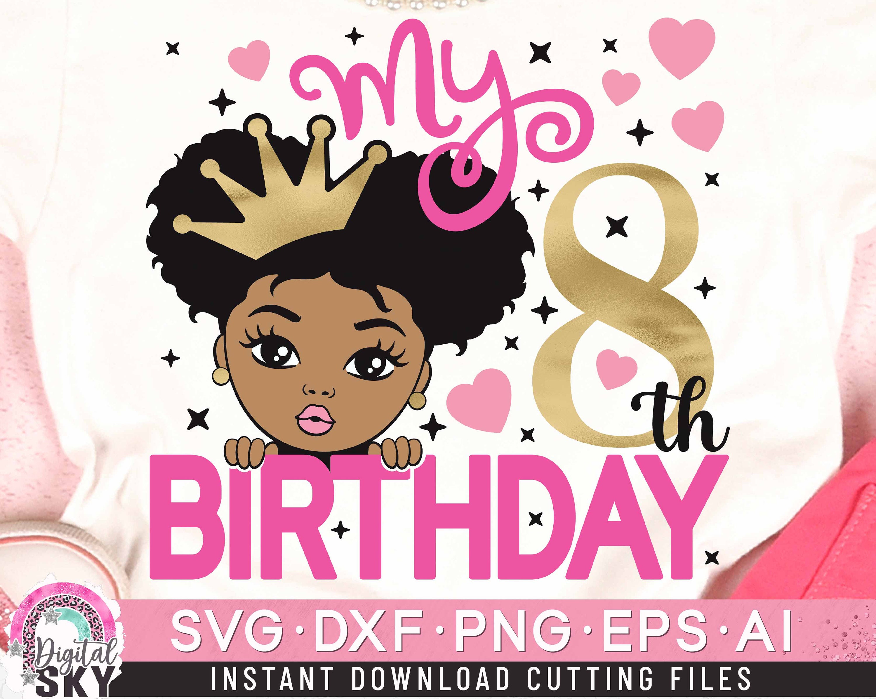 My 8th Birthday Svg Eight Bday Svg Peekaboo Girl Svg Afro - Etsy My 8th Birthday Svg Eight Bday Svg Peekaboo Girl Svg Afro - Etsy
