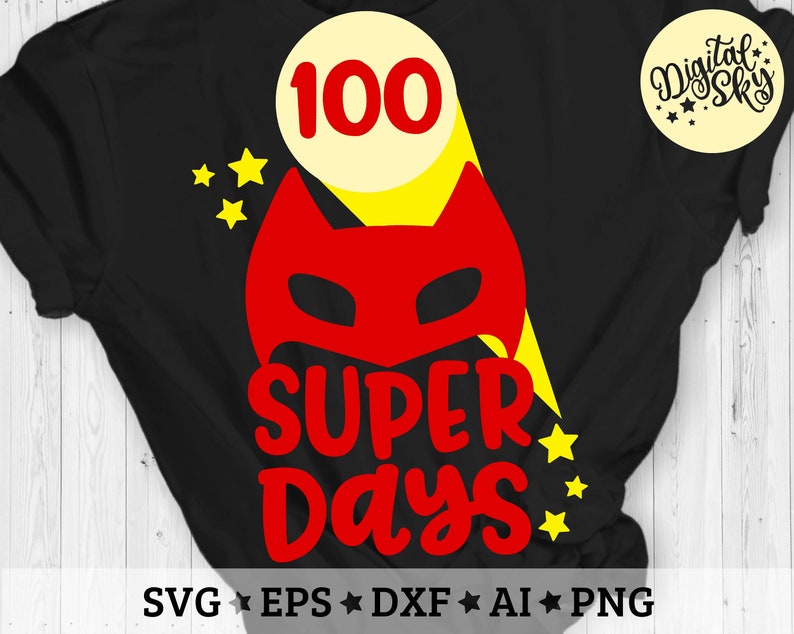 100 Super Days Svg Super Days of School Svg Superhero 100 - Etsy