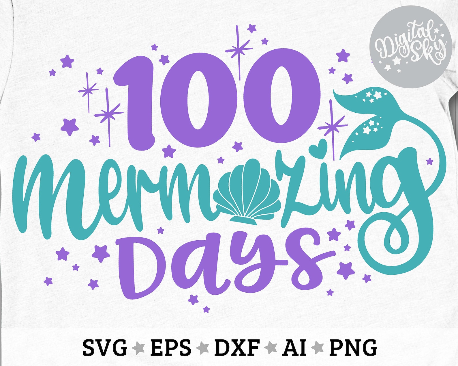 100 Mermazing Days Svg Magical Days of School Svg Mermaid | Etsy