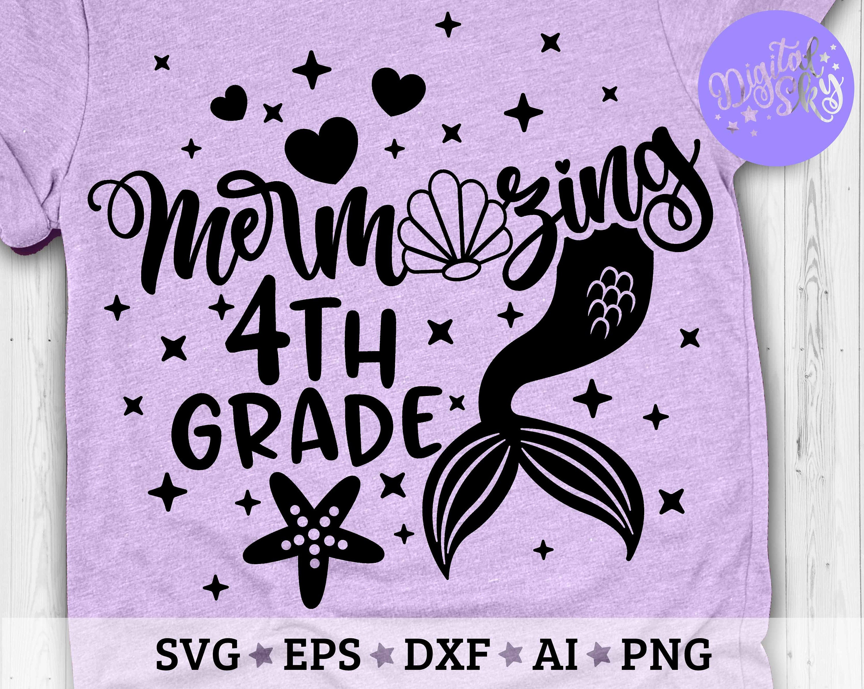 Mermazing Fourth Grade Svg Mermaid 4th Grade Svg Mermaid | Etsy
