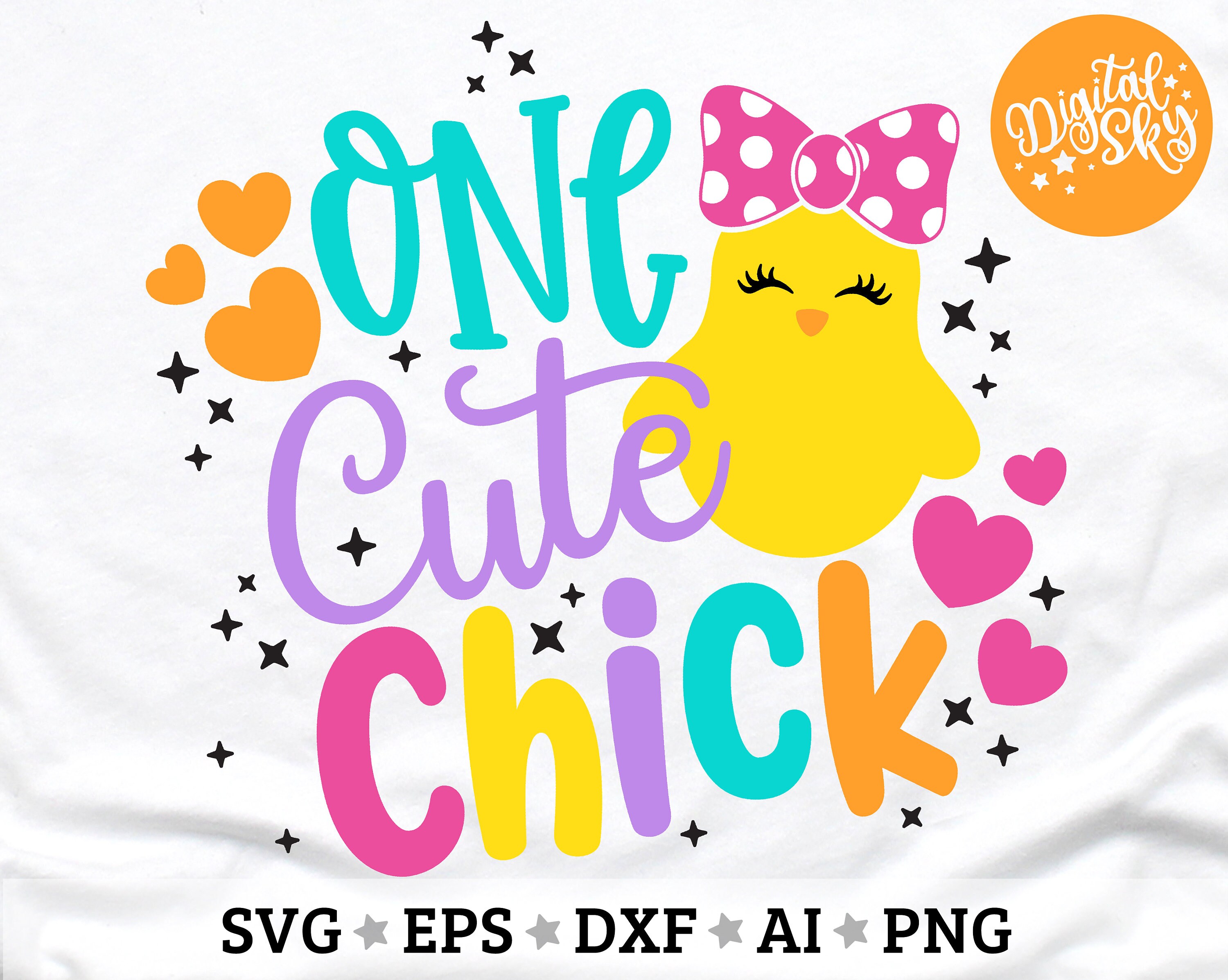 One Cute Chick Svg Easter Chick Svg Easter Bunny Rabbit Svg | Etsy