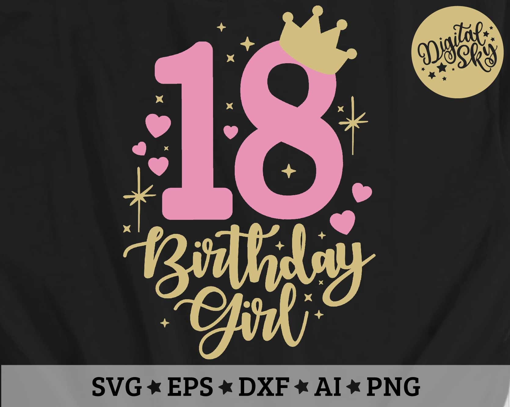 18 Birthday Svg 18th Birthday Girl Svg Number Eighteen Svg - Etsy Canada