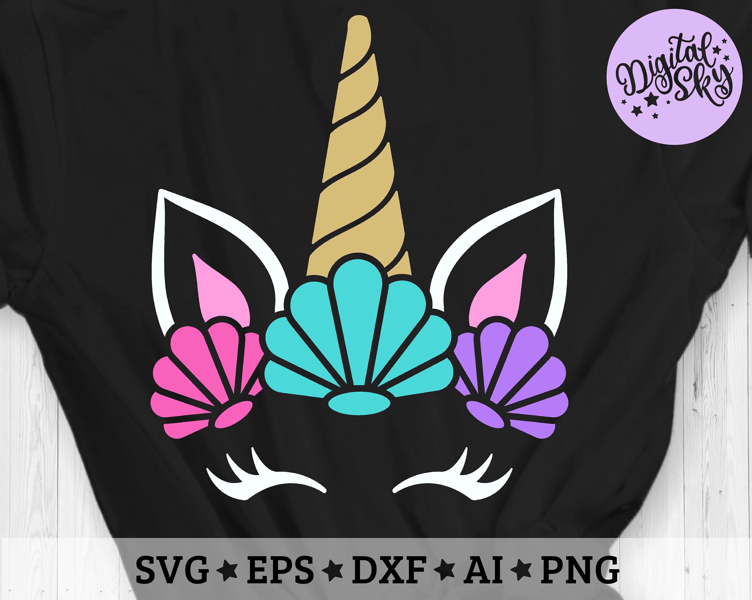 Sea Shell Unicorn Svg Summer Unicorn Svg Beach Unicorn Svg - Etsy