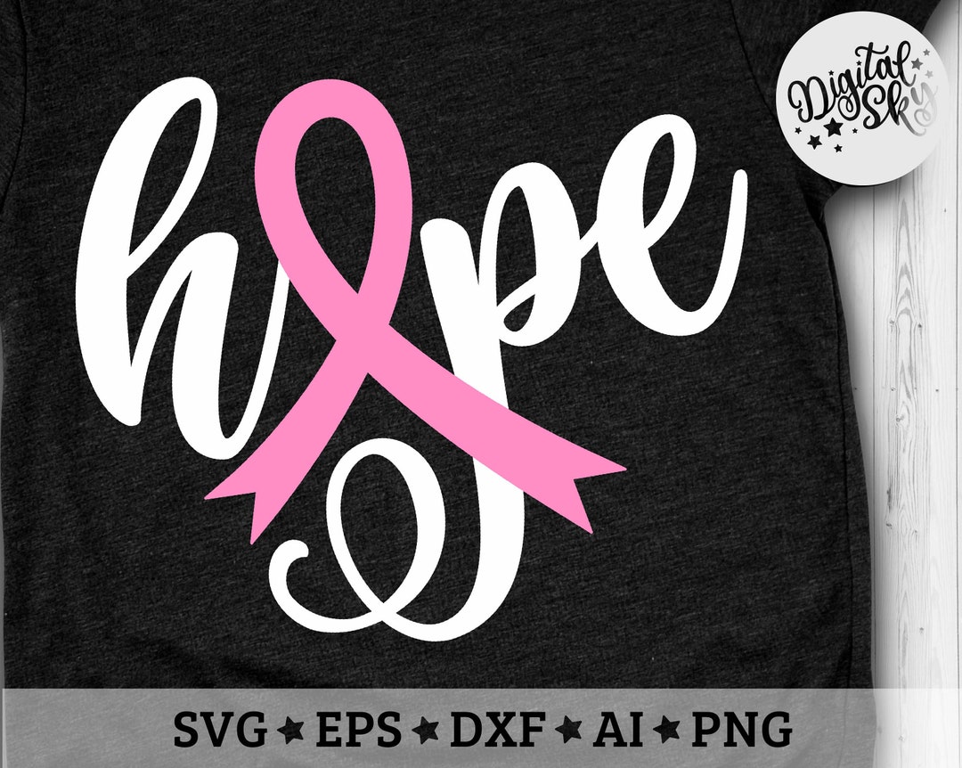Hope Ribbon Svg, Cancer Awareness Svg, Cut Files Svg, Dxf, Eps, Png - Etsy
