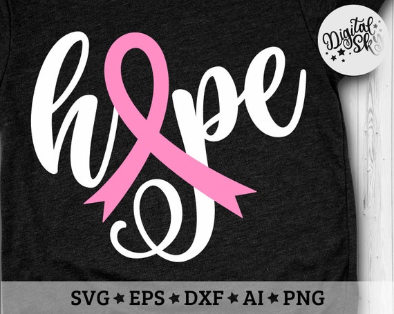 Hope Ribbon Svg Cancer Awareness Svg Cut Files Svg Dxf | Etsy
