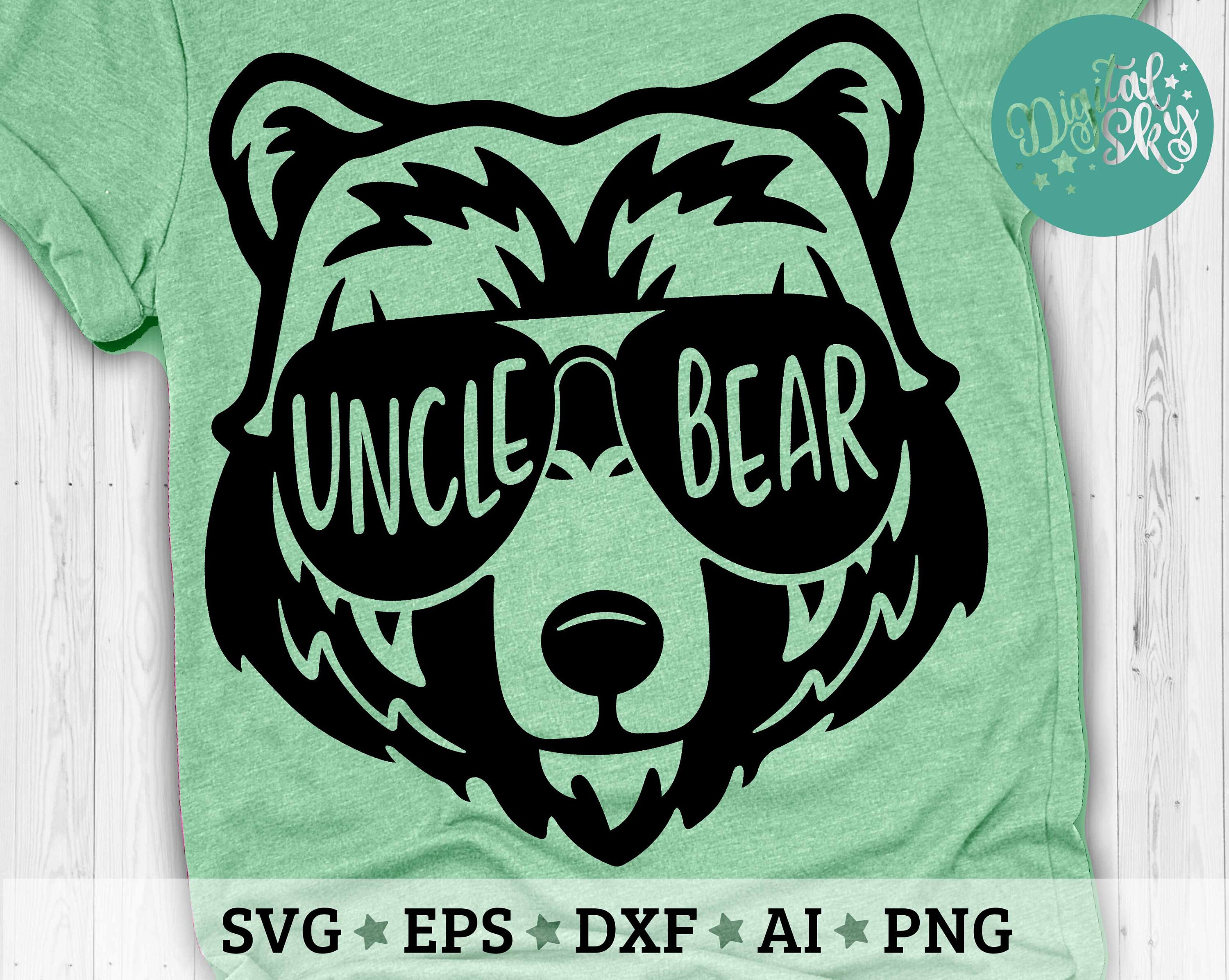Uncle Bear With Sunglasses Svg Uncle Bear Svg Cut Files Svg - Etsy