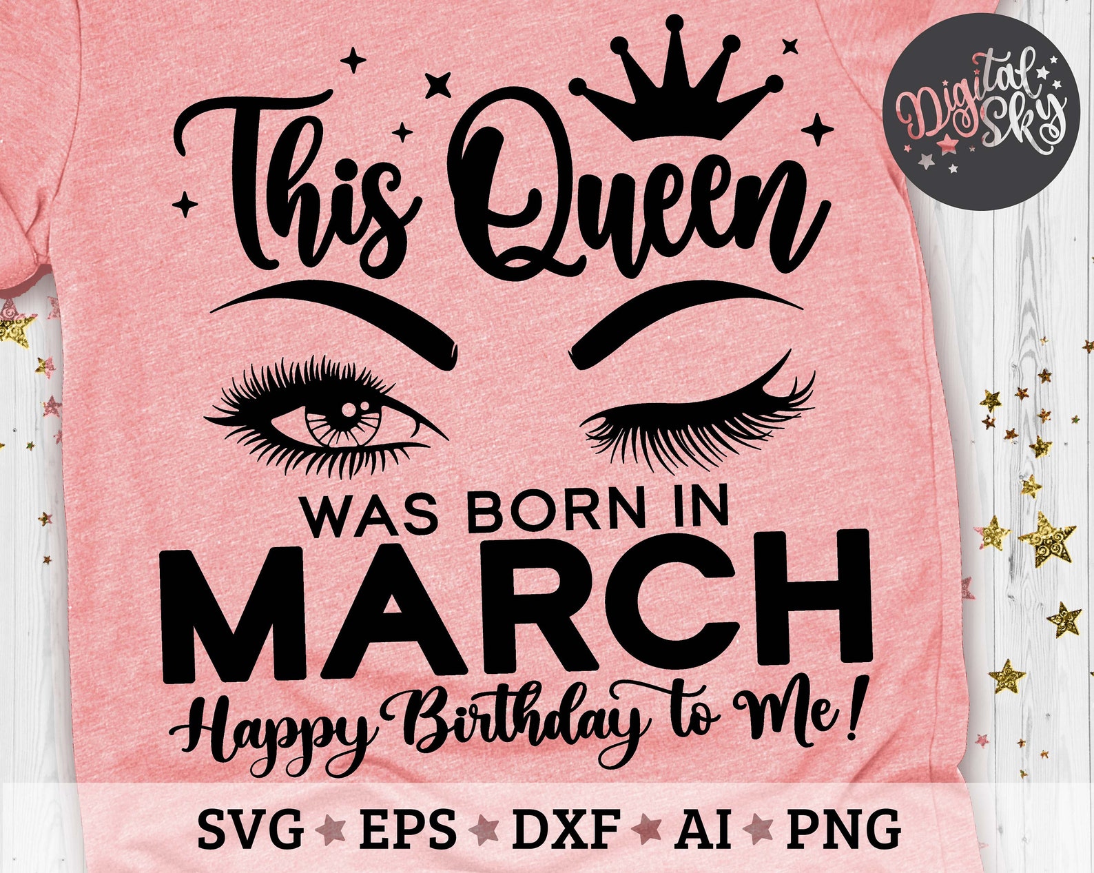 This Queen Was Born in March Svg March Queen SVG Birthday - Etsy