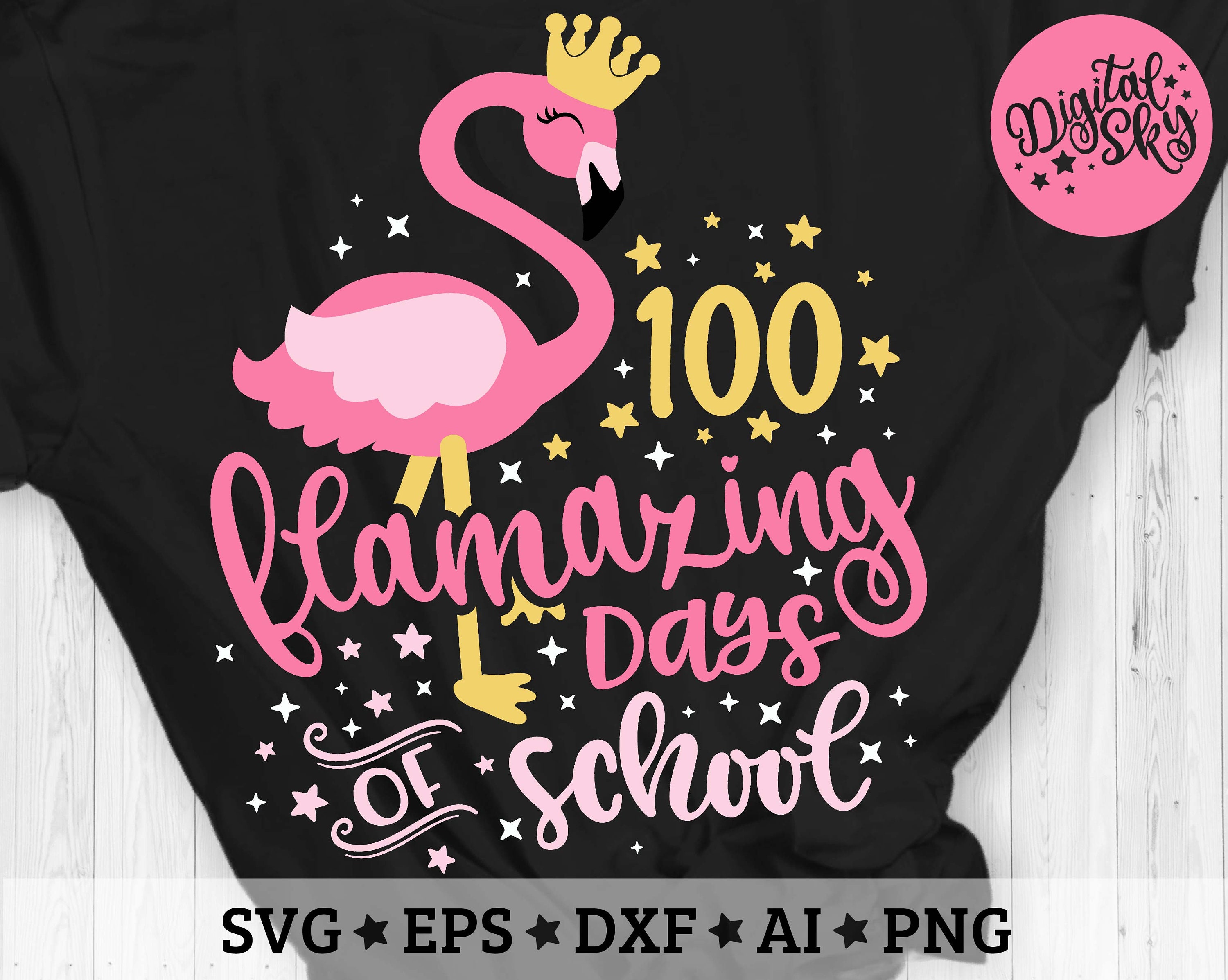 100 Flamazing Days of School Svg Flamingo School Svg - Etsy