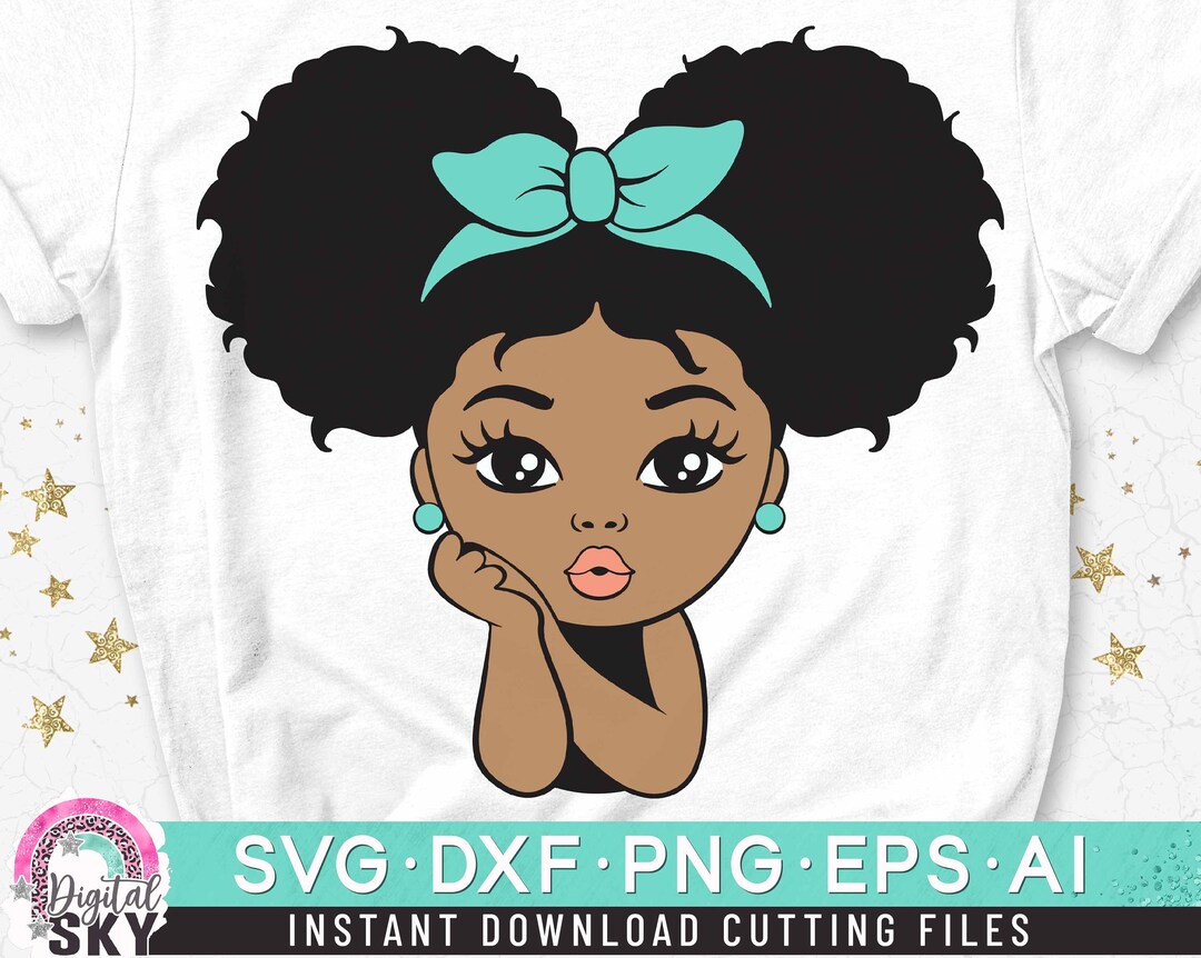 Bandana Girl Svg, Peekaboo Girl Svg, Afro Puff Svg, Summer Girl Svg ...