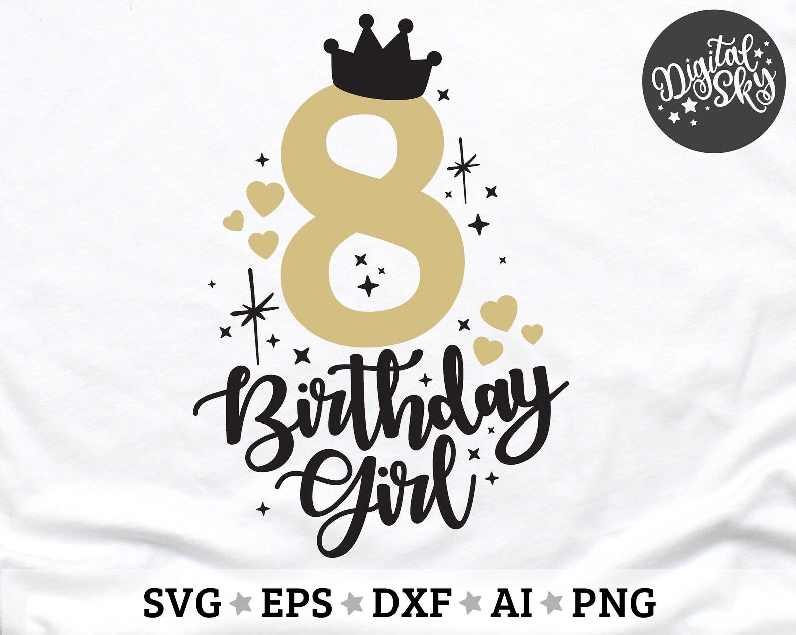 Eight Birthday Svg Eighth Birthday Svg 8th Birthday Svg | Etsy