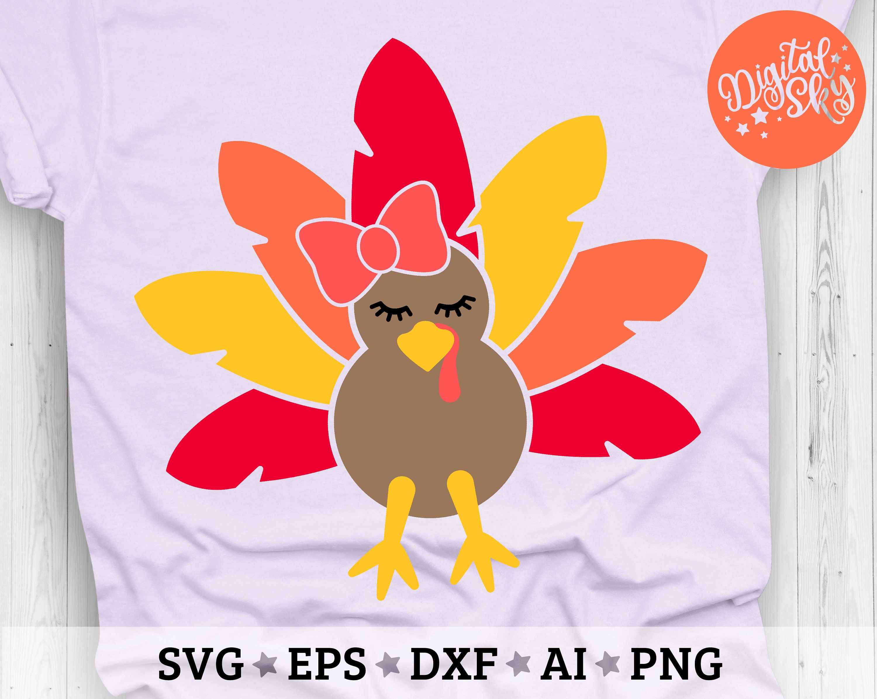 Turkey Girl Svg Thanksgiving Turkey Svg Turkey Cut Files Etsy