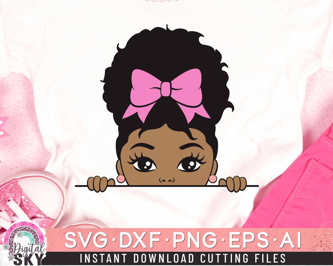 Peekaboo Girl Svg Princess Svg Little Afro Queen Svg Little - Etsy