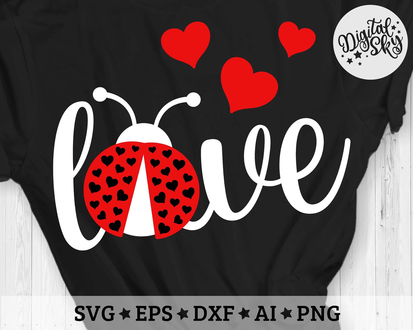 Love Svg Lady Bug Svg Ladybug Hearts Svg Valentines Day Cut | Etsy
