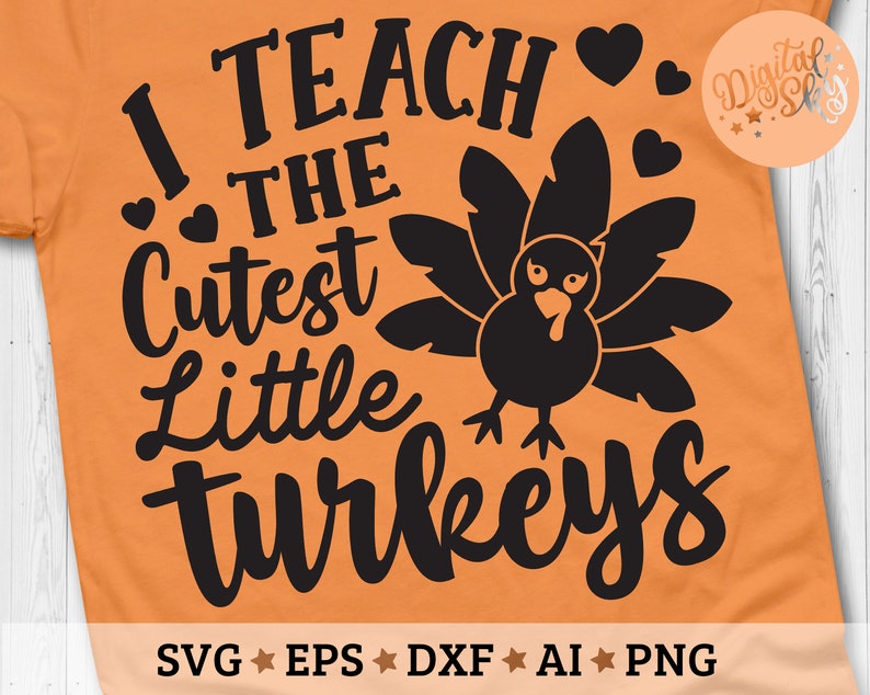 I Teach the Cutest Little Turkeys Svg Thanksgiving Teacher - Etsy