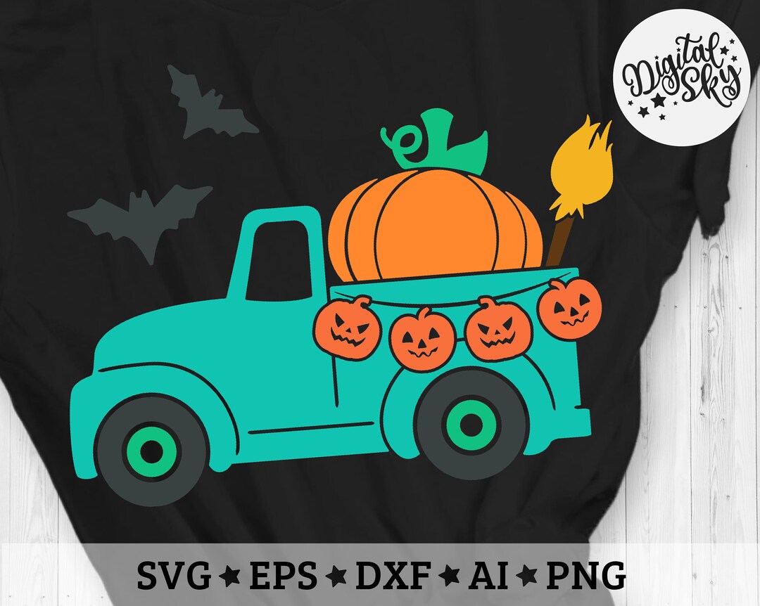 Old Farm Halloween Truck Svg, Halloween Truck Svg, Scary Pumpkin Truck ...