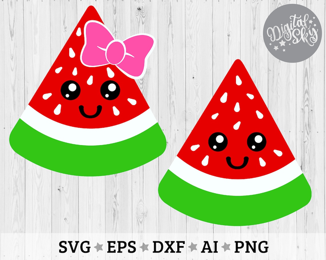 Watermelon Slice Svg Cute Watermelon Svg Watermelon Svg | Etsy