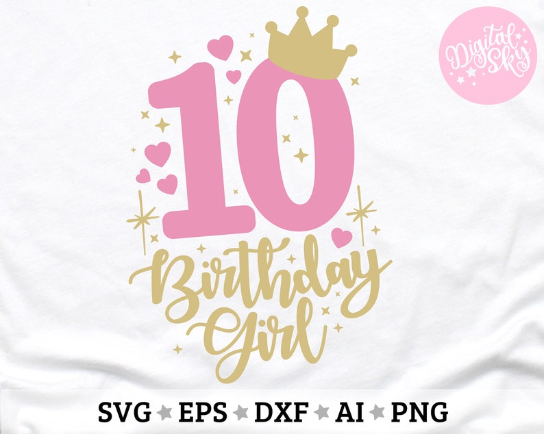 Ten Birthday Svg Tenth Birthday Svg 10th Birthday Svg - Etsy