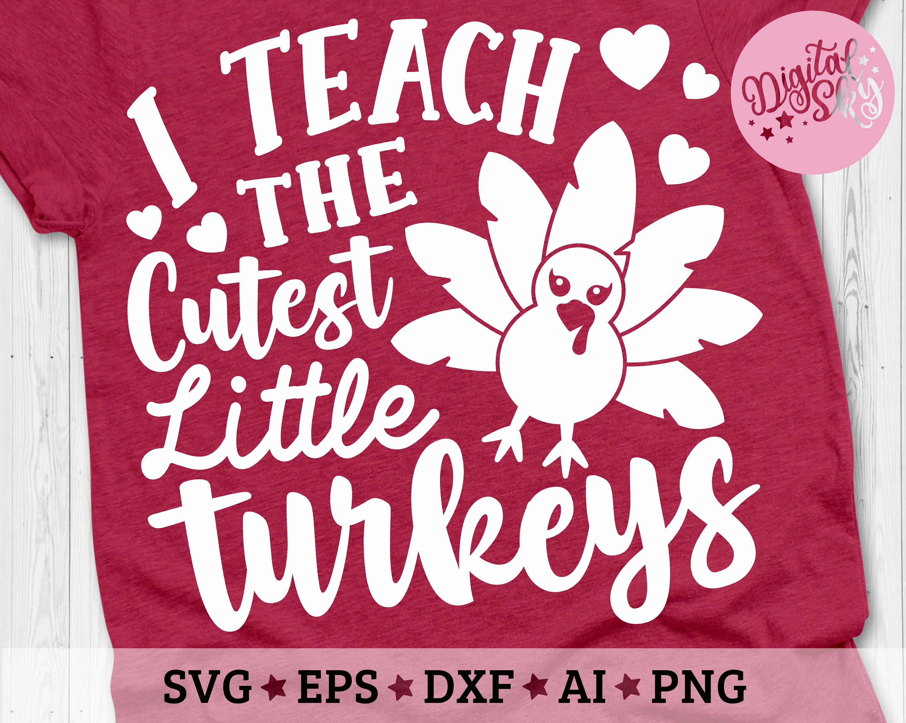 I Teach the Cutest Little Turkeys Svg Thanksgiving Teacher - Etsy