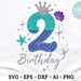 Mermaid 2nd Birthday Svg, 2nd Bday Svg, Second Number, 2nd Birthday Svg ...