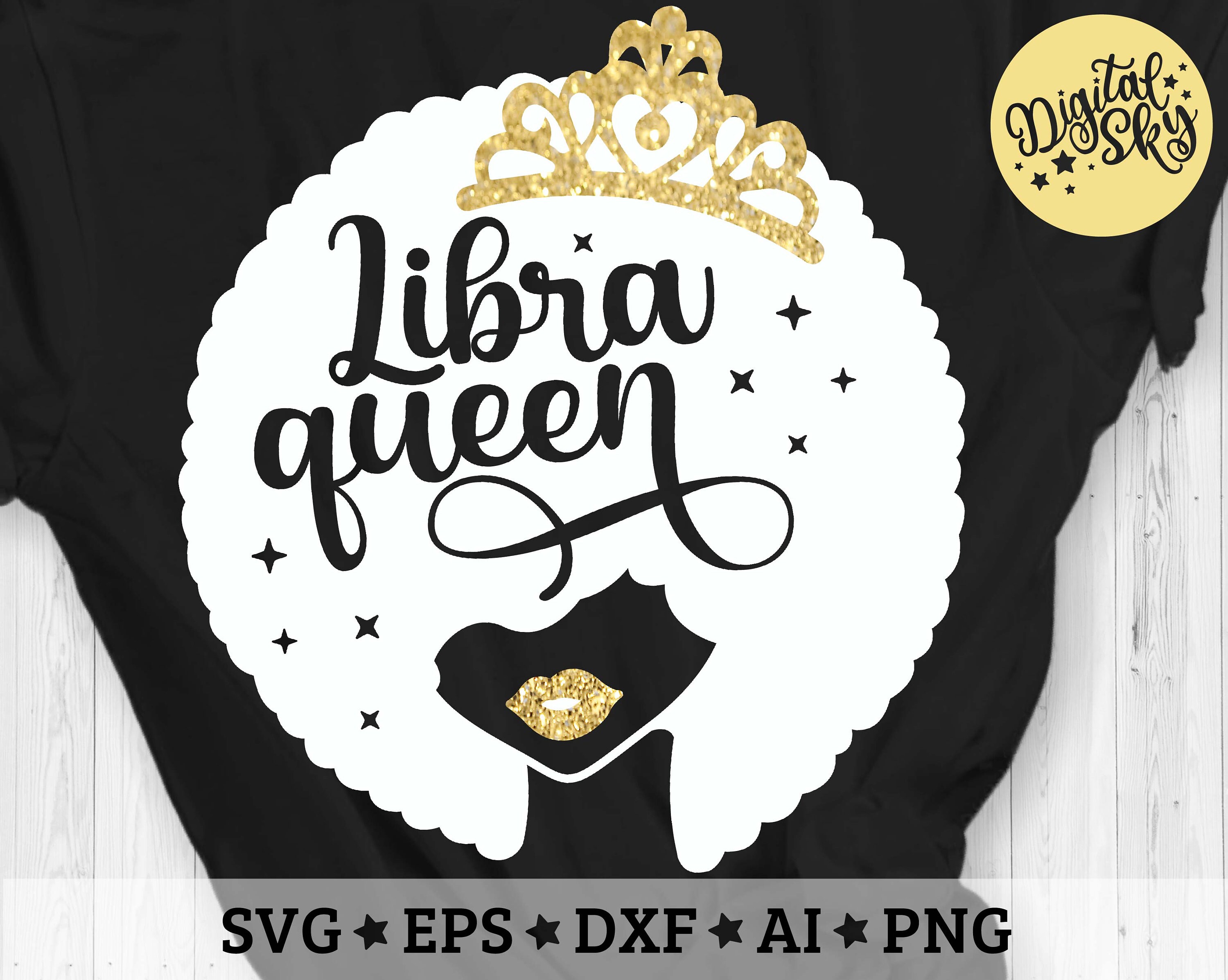 Libra Queen Svg Birthday Queen Svg Black Women Svg Afro | Etsy
