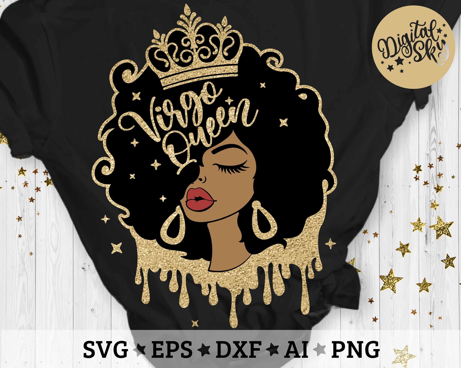 Virgo Queen Svg Afro Girl Svg Afro Queen Svg Birthday Drip - Etsy