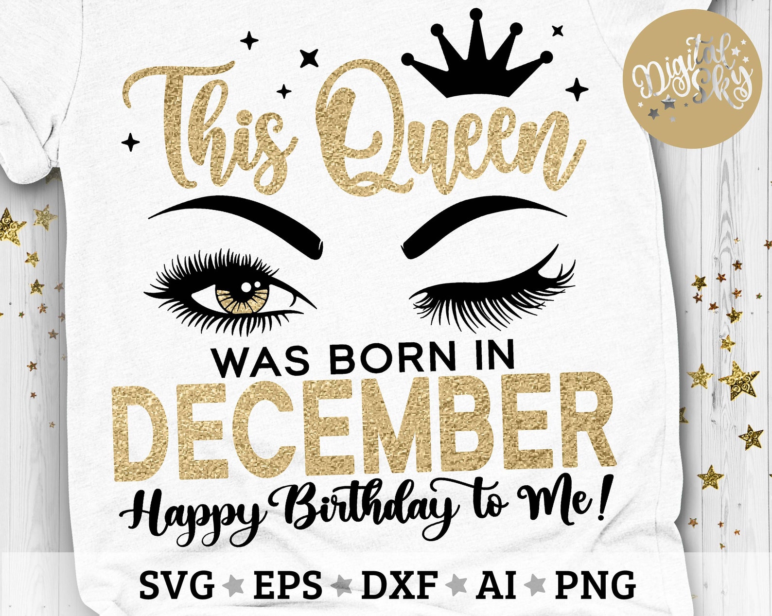 This Queen Was Born in December Svg December Queen SVG - Etsy