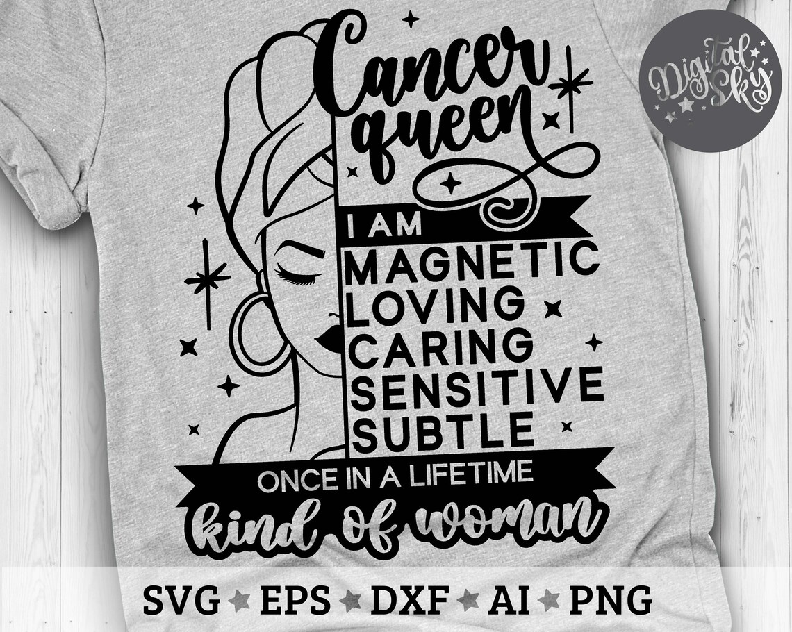 Cancer Queen Svg Birthday Queen Svg Black Women Svg Afro | Etsy