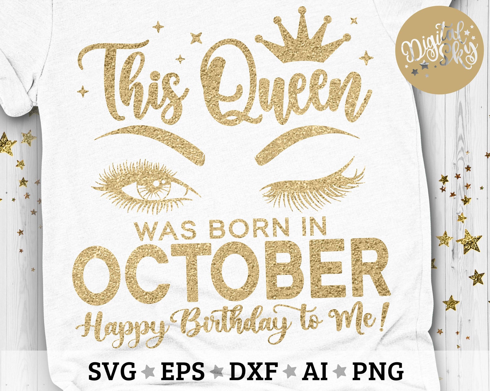 This Queen Was Born in October Svg October Queen SVG - Etsy