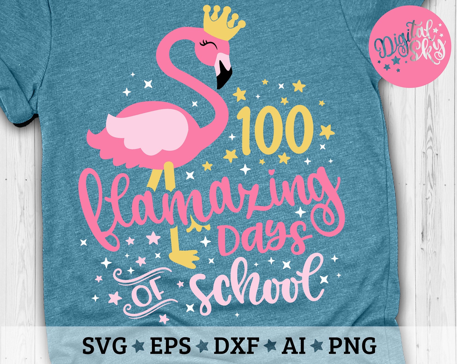 100 Flamazing Days of School Svg Flamingo School Svg | Etsy