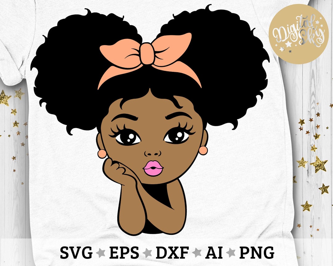 Bandana Girl Svg Peekaboo Girl Svg Afro Puff Svg Summer - Etsy