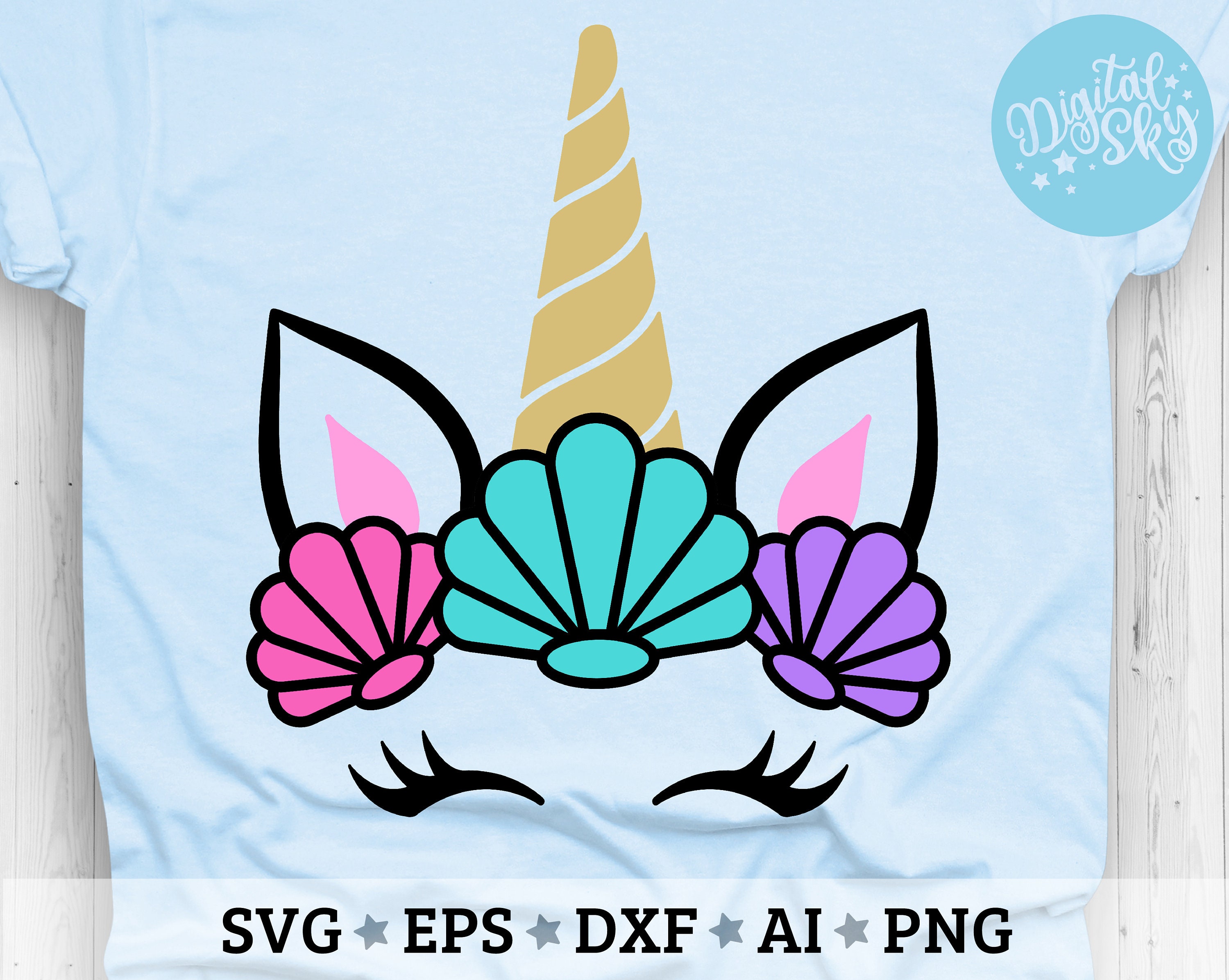 Sea Shell Unicorn Svg Summer Unicorn Svg Beach Unicorn Svg - Etsy