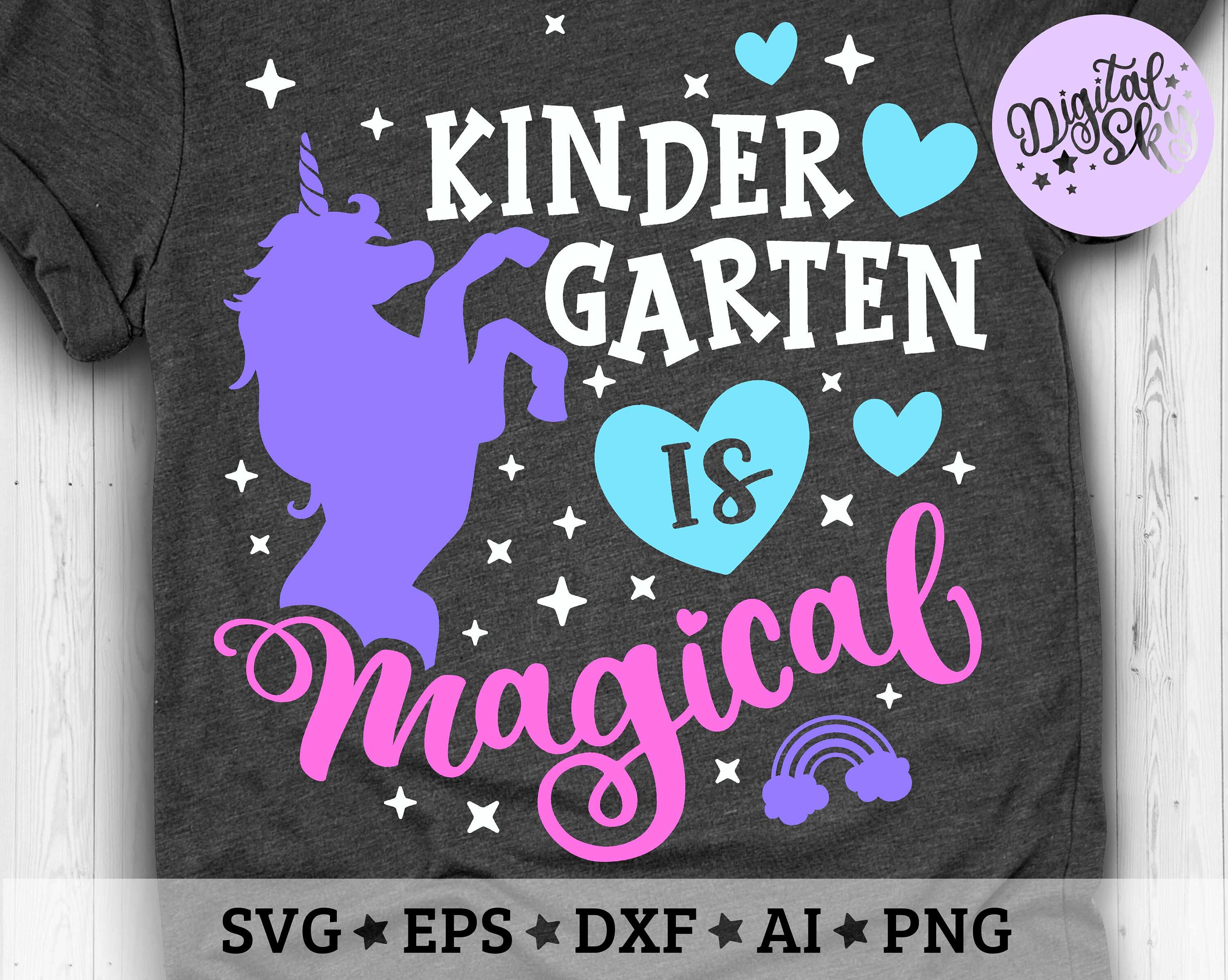 Kindergarten is Magical Svg Kindergarten Unicorn Svg Unicorn | Etsy