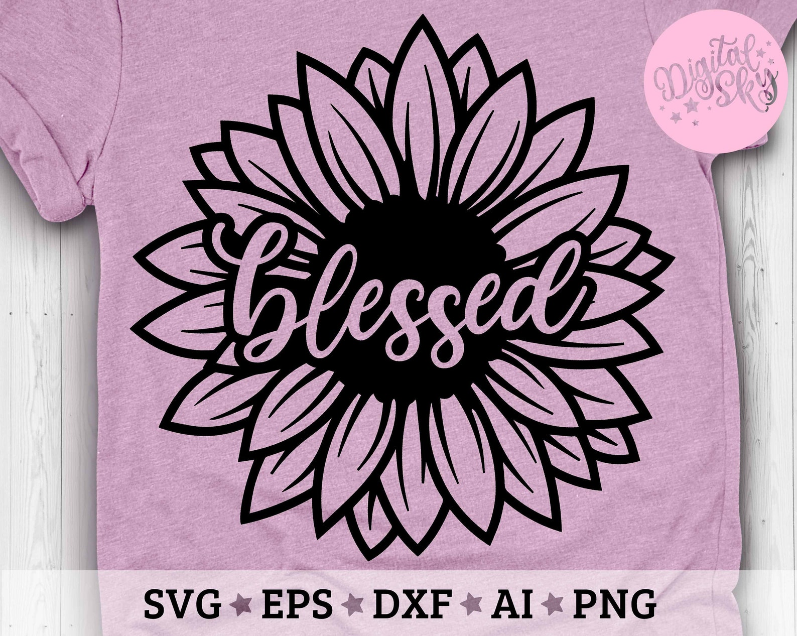 Blessed Sunflower Svg Flower Quote Svg Blessed Svg Cut - Etsy