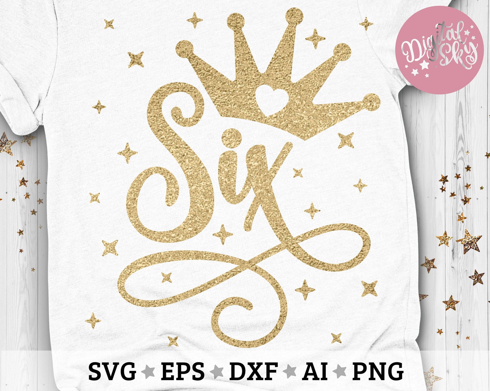Six Birthday Svg Sixth Birthday Svg 6th Birthday Svg Number - Etsy