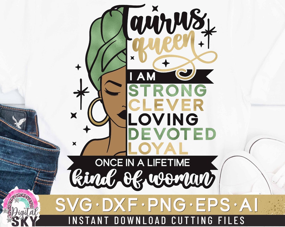 Taurus Queen Svg, Birthday Queen Svg, Black Women Svg, Afro Girl Svg ...