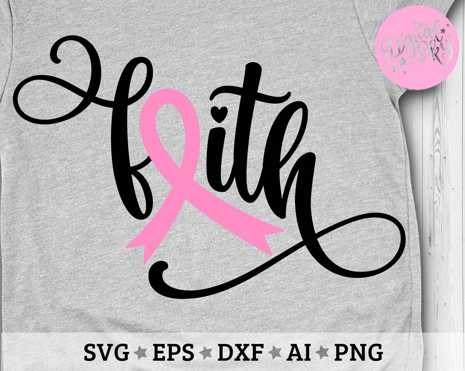 Faith Ribbon Svg Cancer Awareness Svg Cut Files Svg Dxf | Etsy