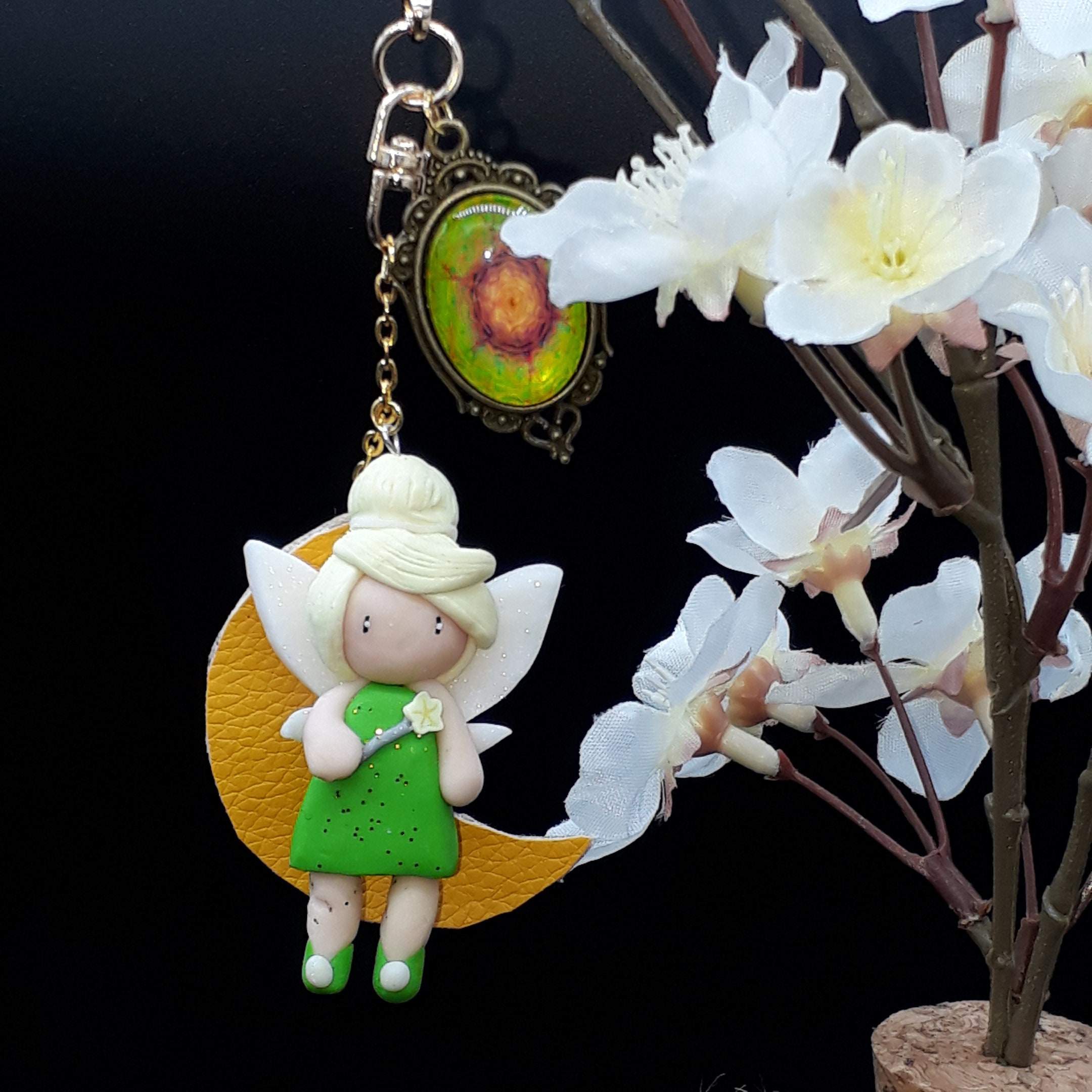 CLOCHETTE Bag Jewel and Golden Wing Charm - Etsy