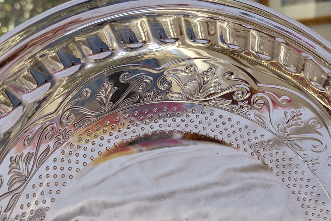 Rose Glass Pie Pan - Etsy