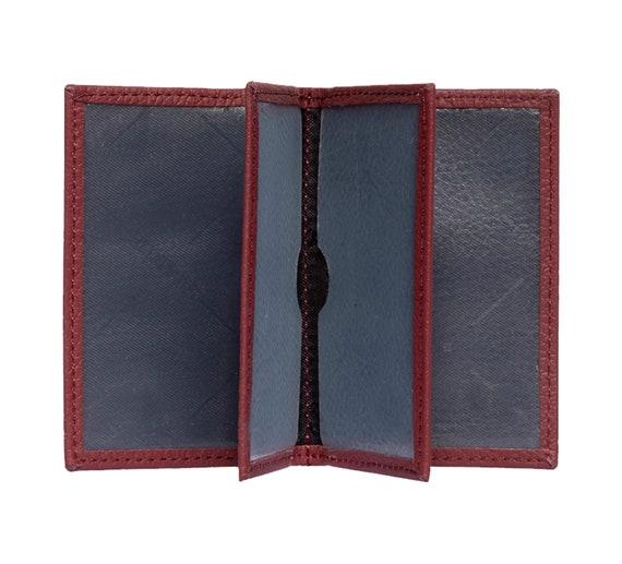 Burgundy Leather Slim Vertical Pocket Card Case, Woma… - Gem